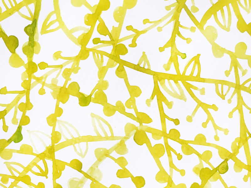 Chartreuse Vines by Laura Wright on Dribbble