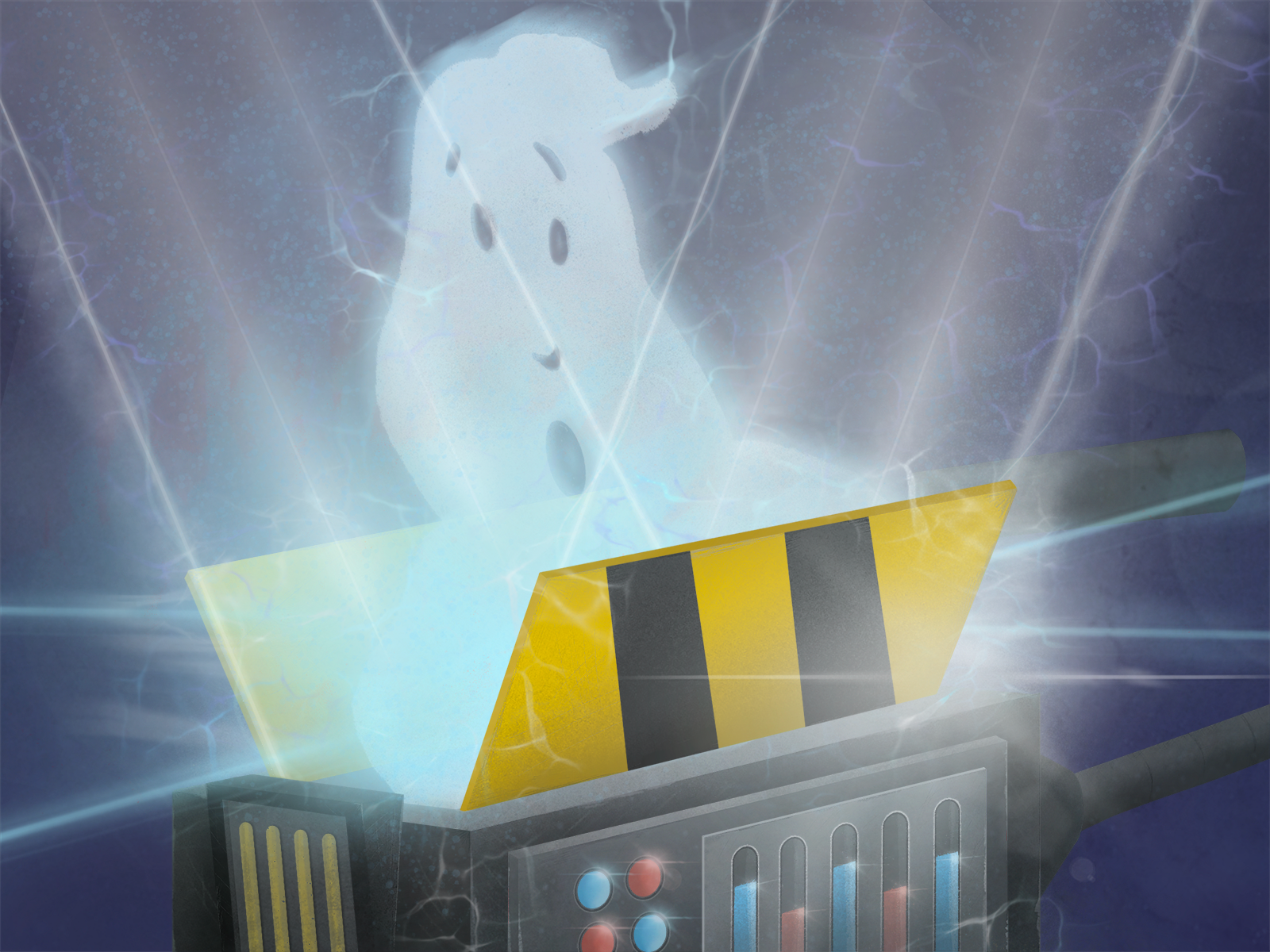 Ghostbusters Trap Drawings
