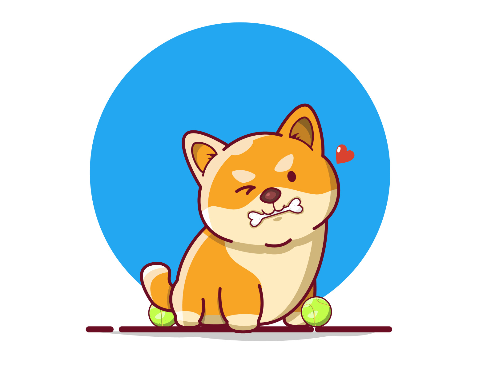 Dog: Shiba Inu by Designtist Chad on Dribbble