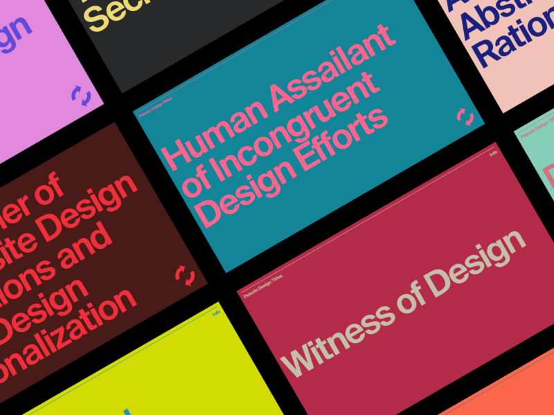 Pseudo Design Titles by Boris Crowther on Dribbble