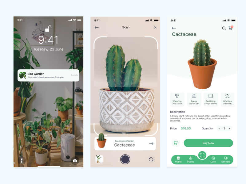 Mobile Application Plant App by Eira Nguyen on Dribbble