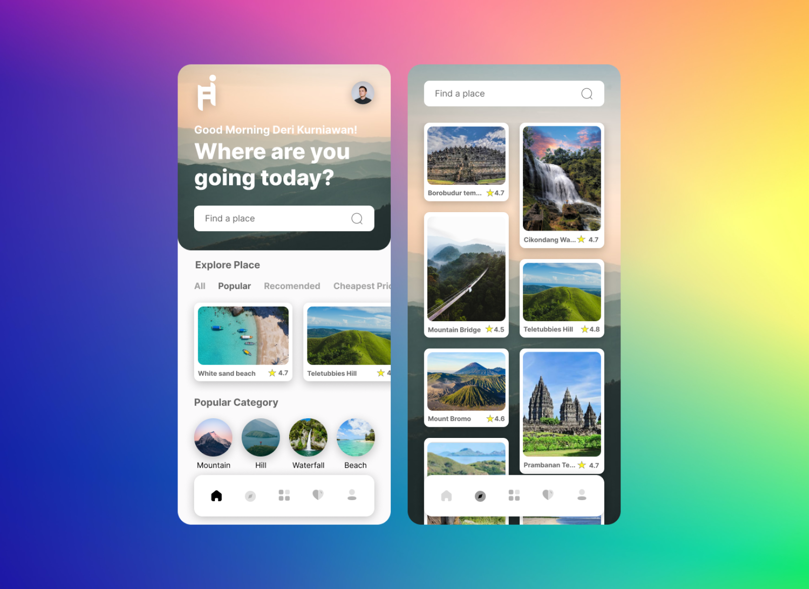 Tourist Spot Explorer Mobile Application by Deri kurniawan on Dribbble