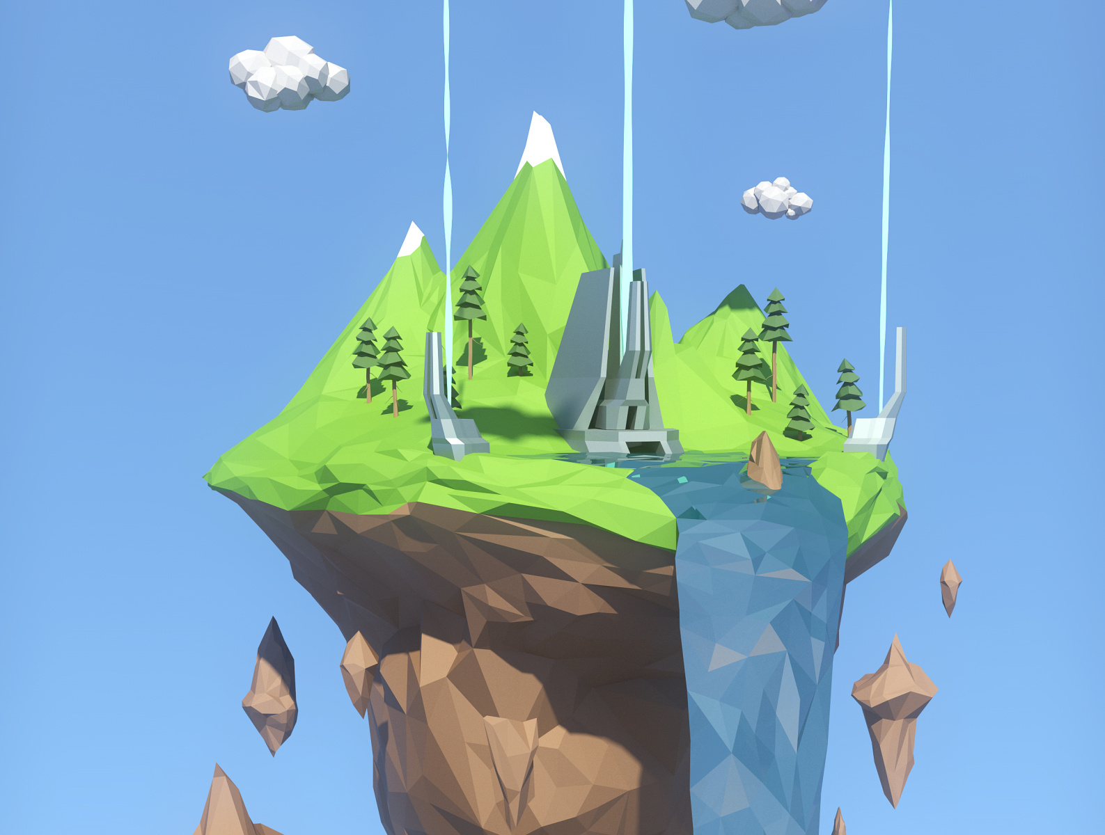 Floating Island by Vítor Araújo on Dribbble