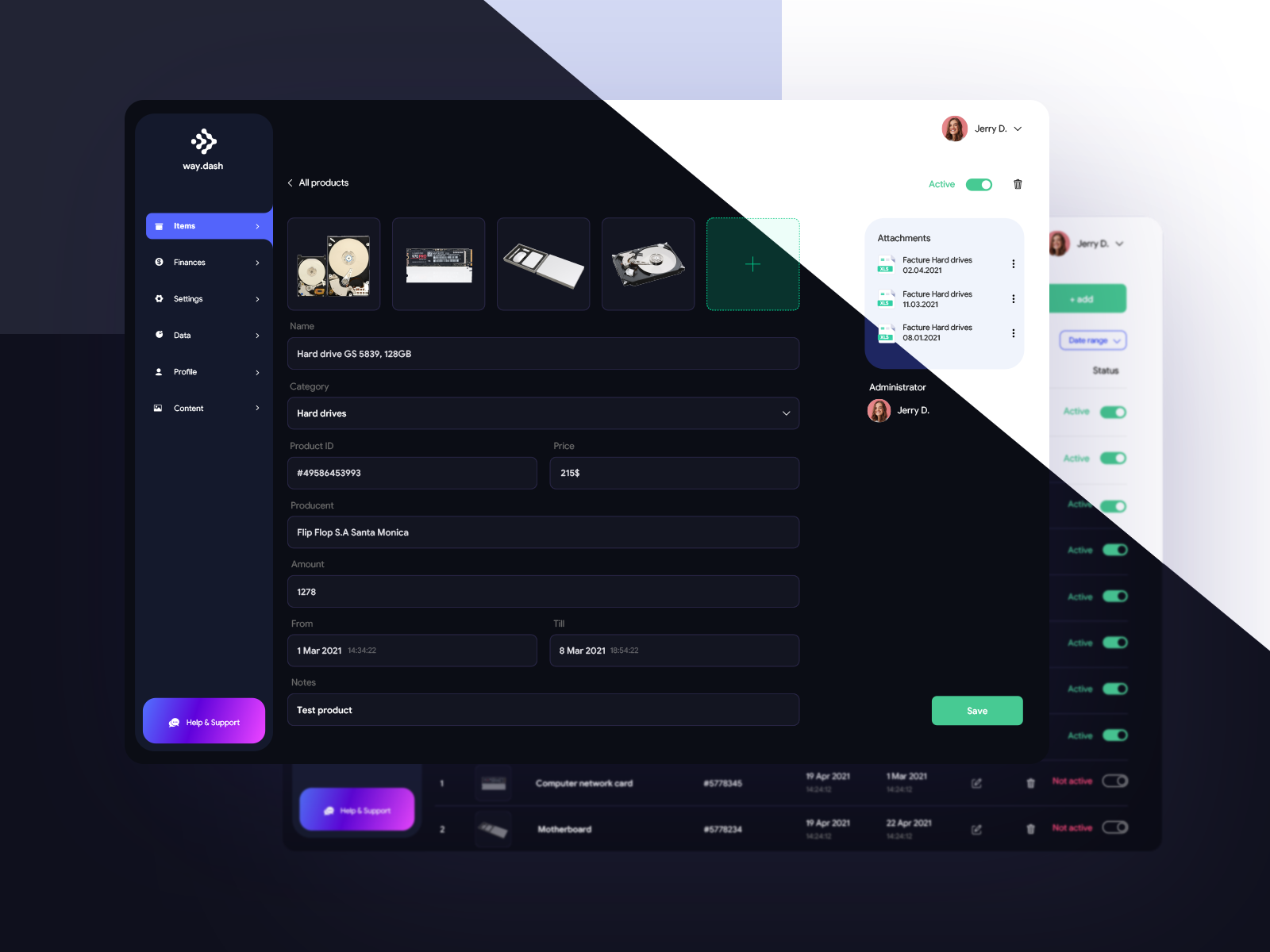 Dark theme dashboard panel by Natali Peresta on Dribbble