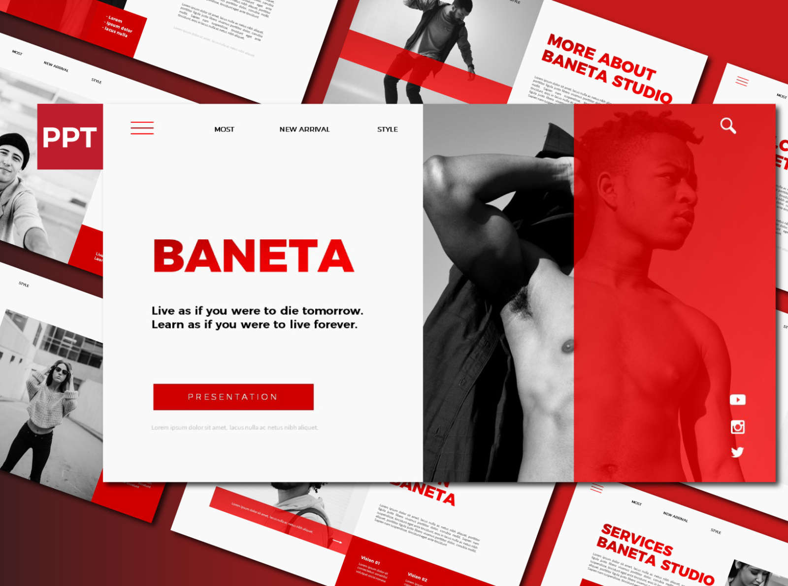 Baneta Presentation Template by Creativelab Studio on Dribbble