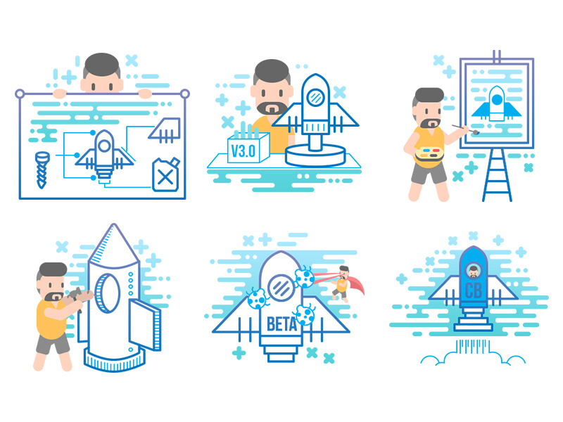 Process Illustration by Creative Bananas on Dribbble