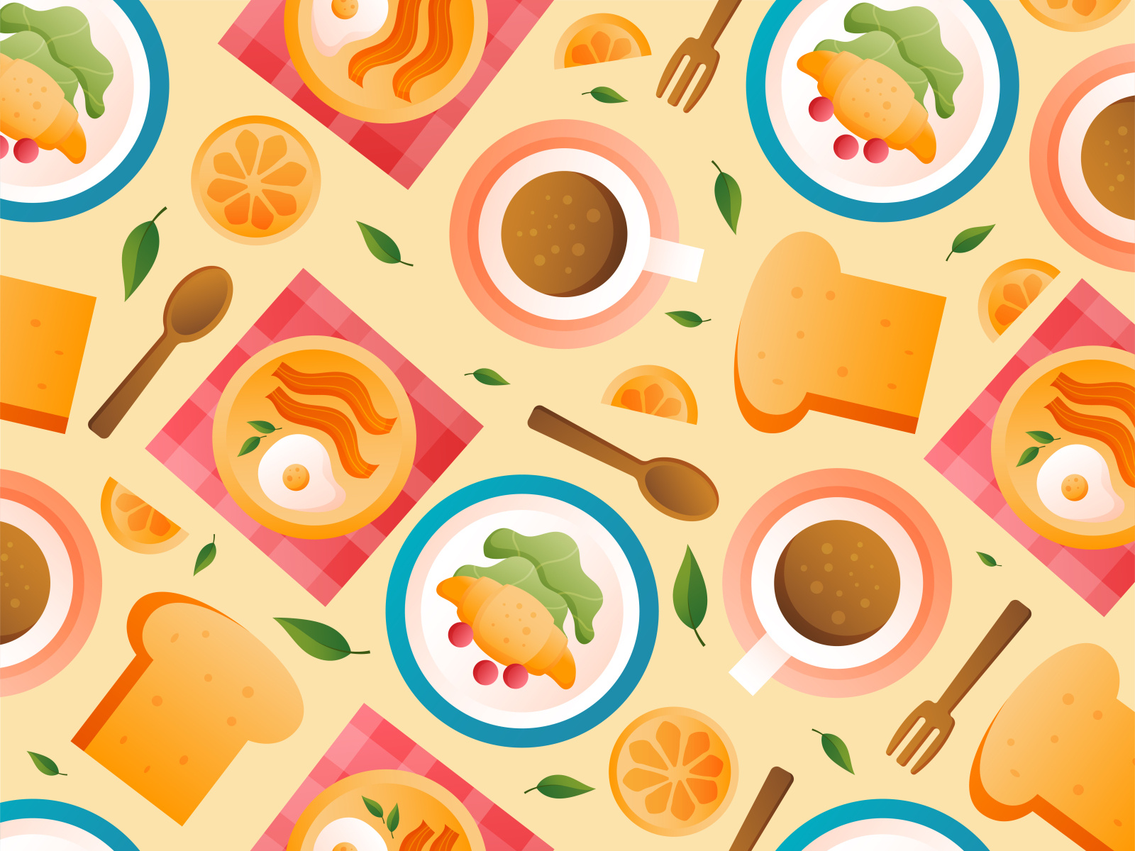 Breakfast Pattern by Philomena Gavrila on Dribbble