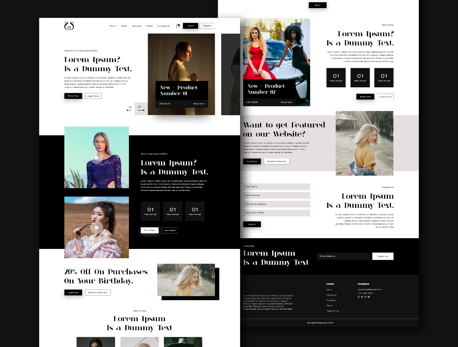 Landing Page Design for Women's Clothing Brand. by Hassan Akram on Dribbble