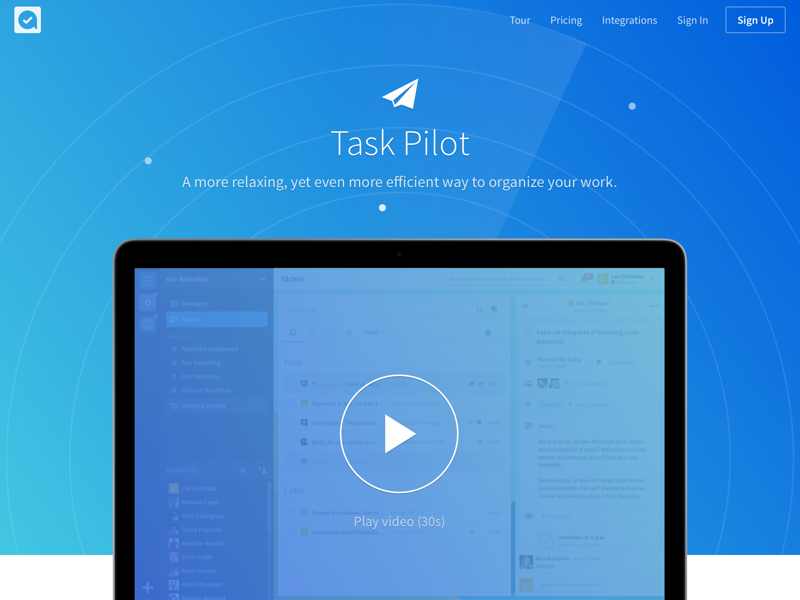Task Pilot by Luc Chaissac for Azendoo on Dribbble