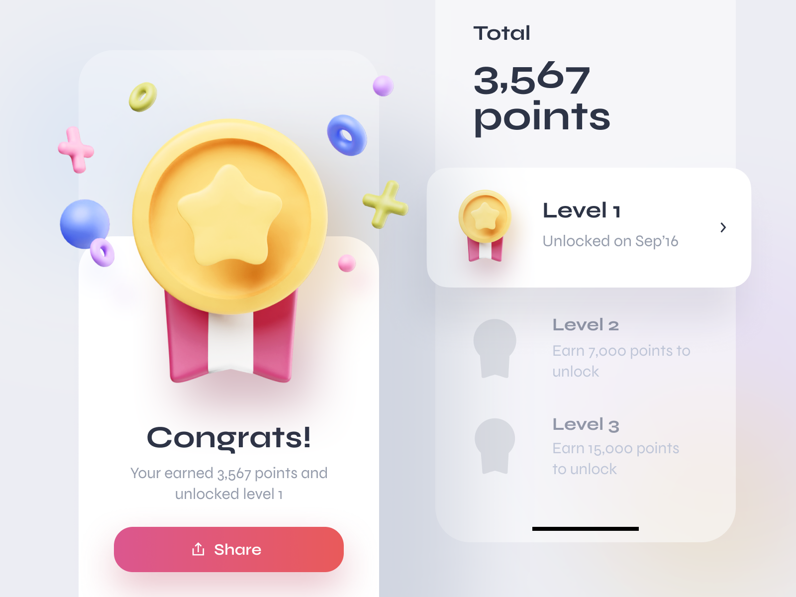 3D medal reward by Max ⚡️ Osichka on Dribbble
