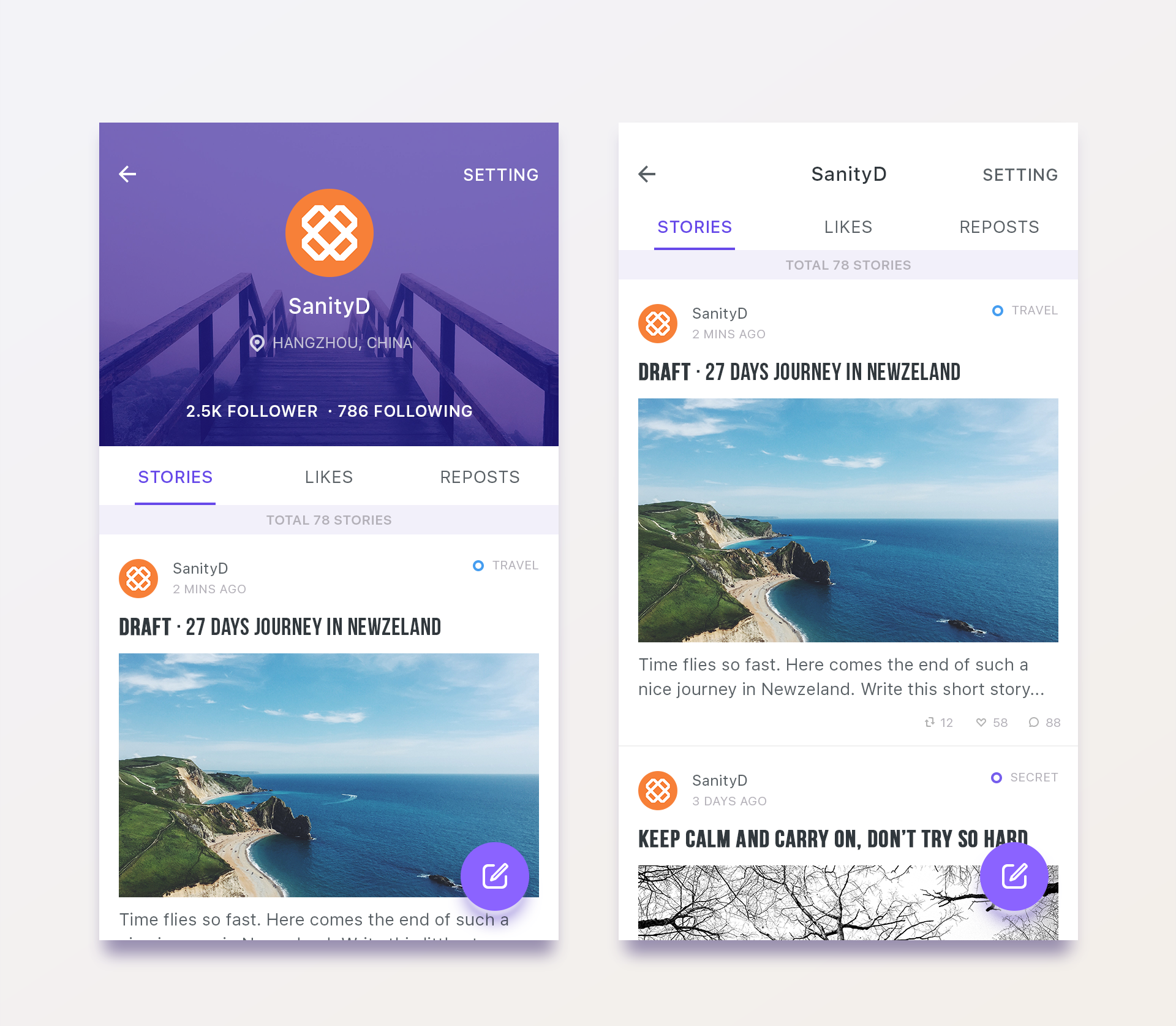 Dribbble - profile_ui.png by SanityD