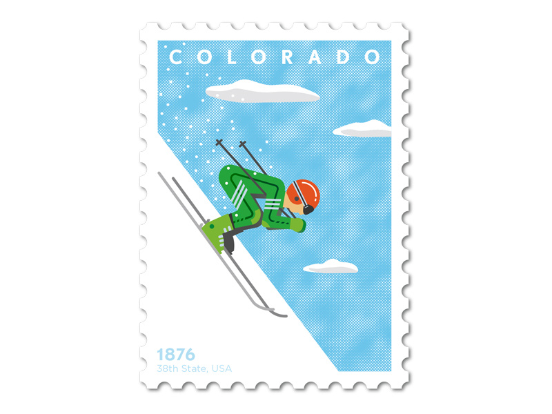 Colorado Stamp by Brett Stiles on Dribbble