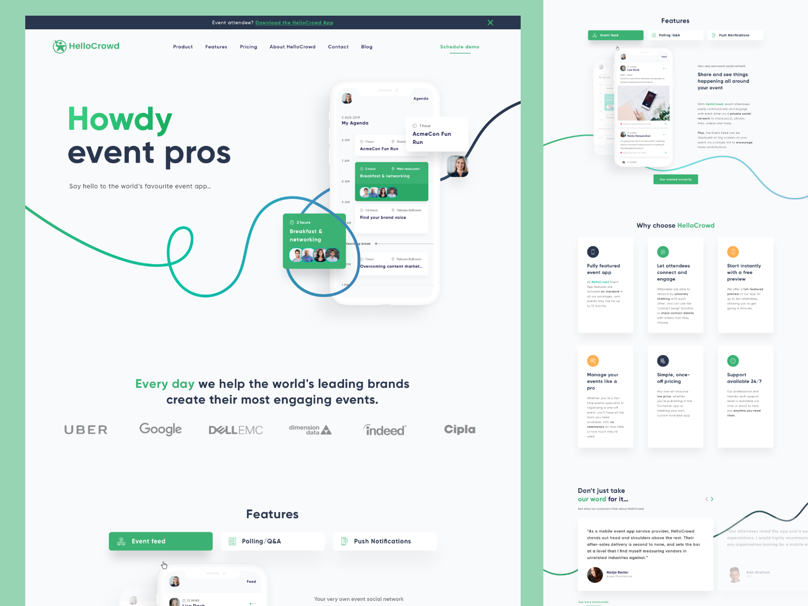Event Management Landing Page by Ray Arain on Dribbble