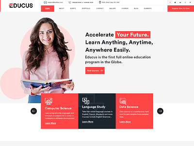 Education Website Homepage Design by Sharifulgr on Dribbble