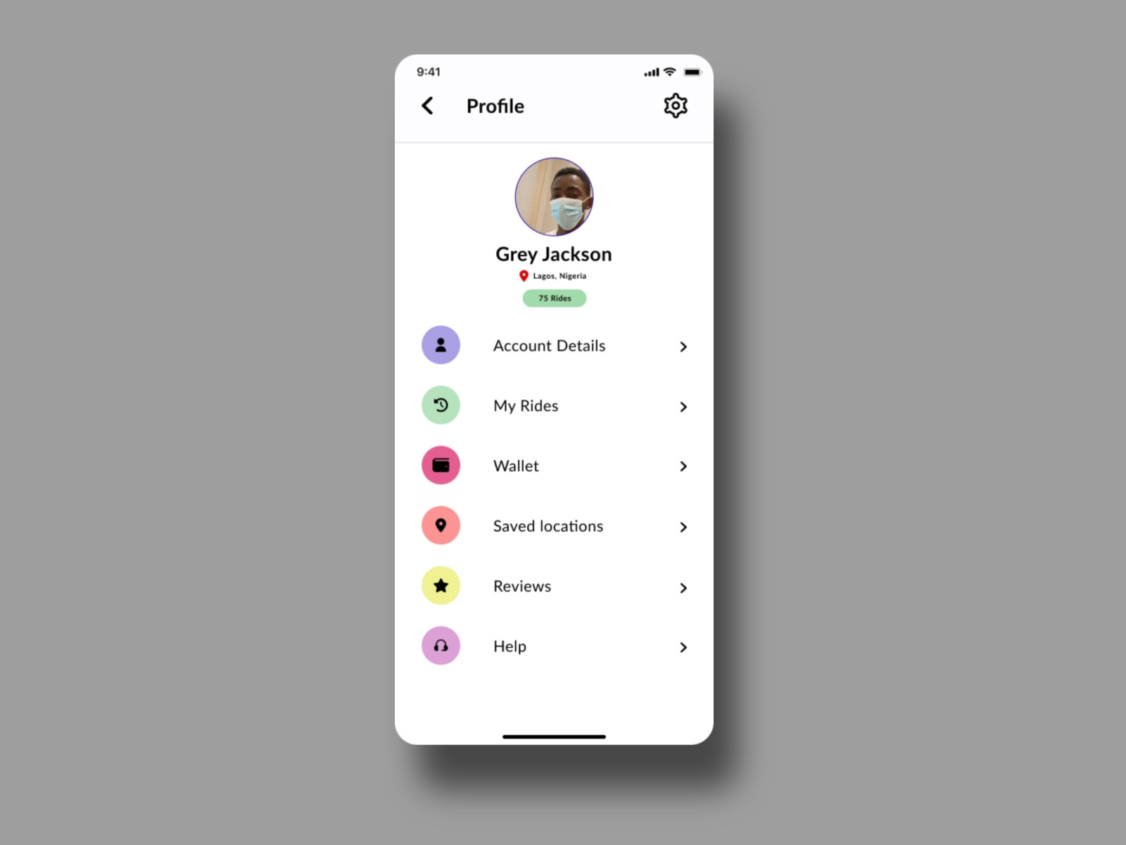 Profile screen for a Driver app by Saintpatrick Eyibra on Dribbble