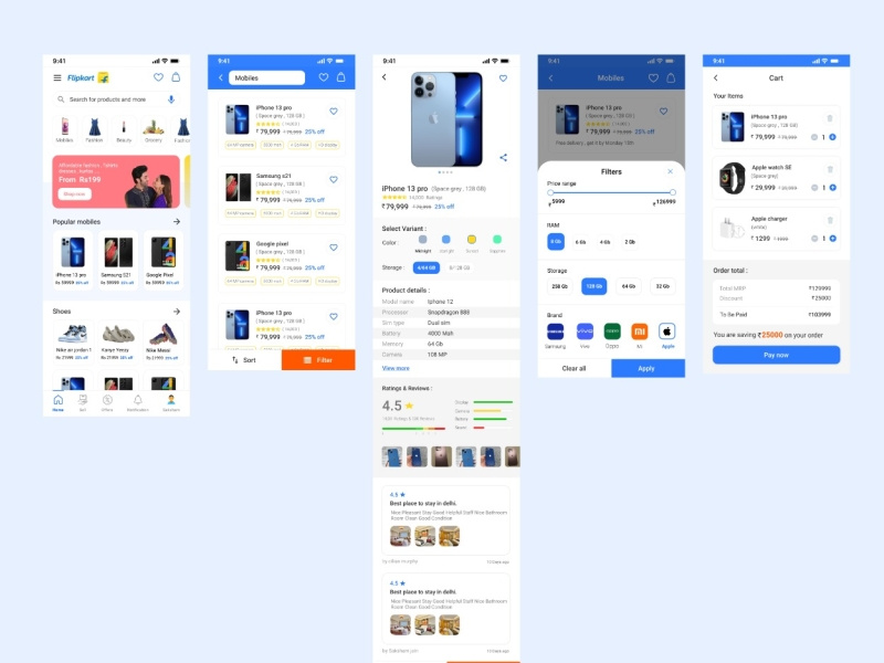Flipkart Mobile App Redesign by Saksham Jain on Dribbble