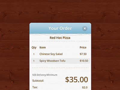 Order Summary Window by Saurabh Jaiswal on Dribbble