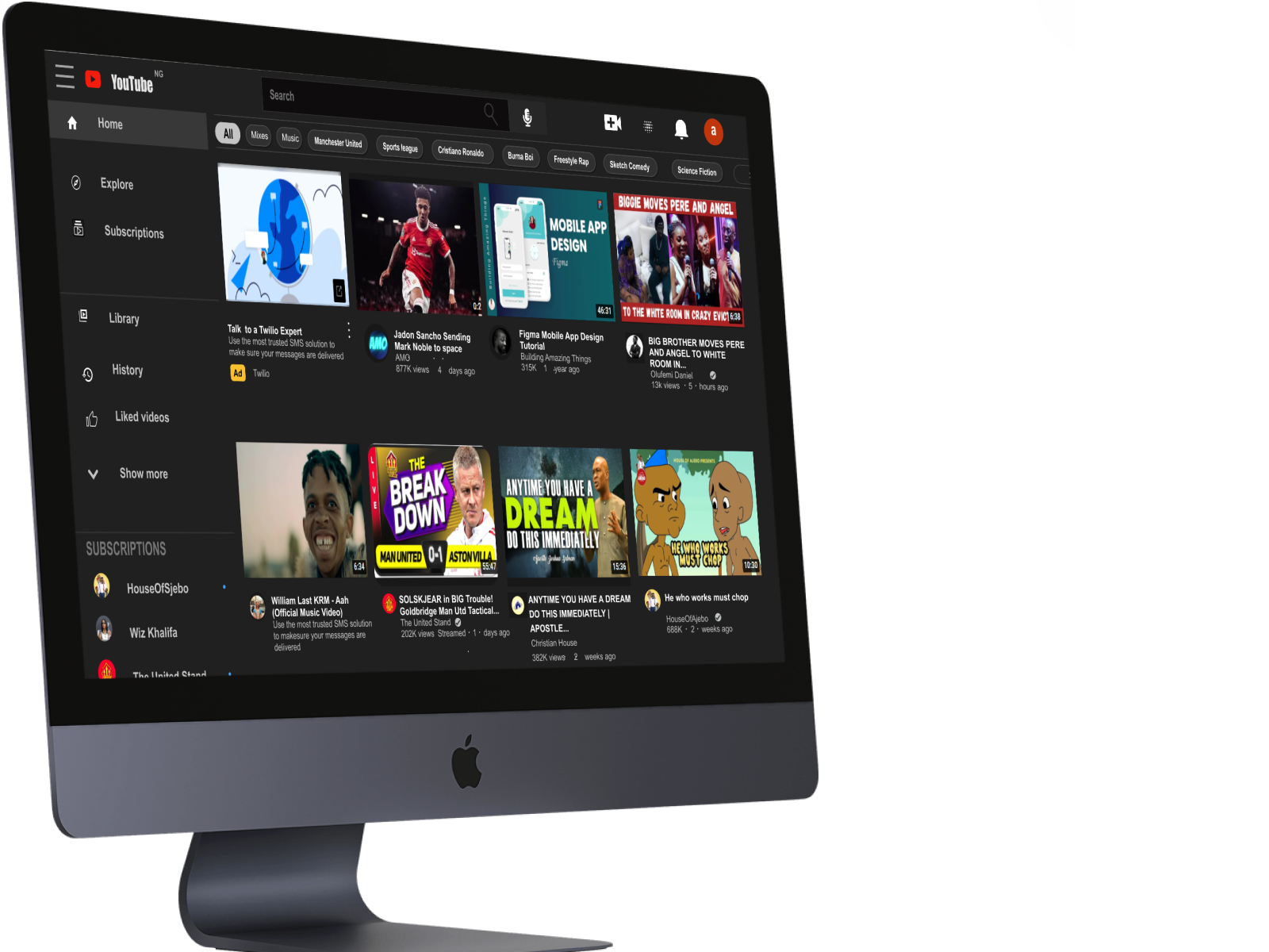 youtube clone by Akinlolu Akinpelu on Dribbble
