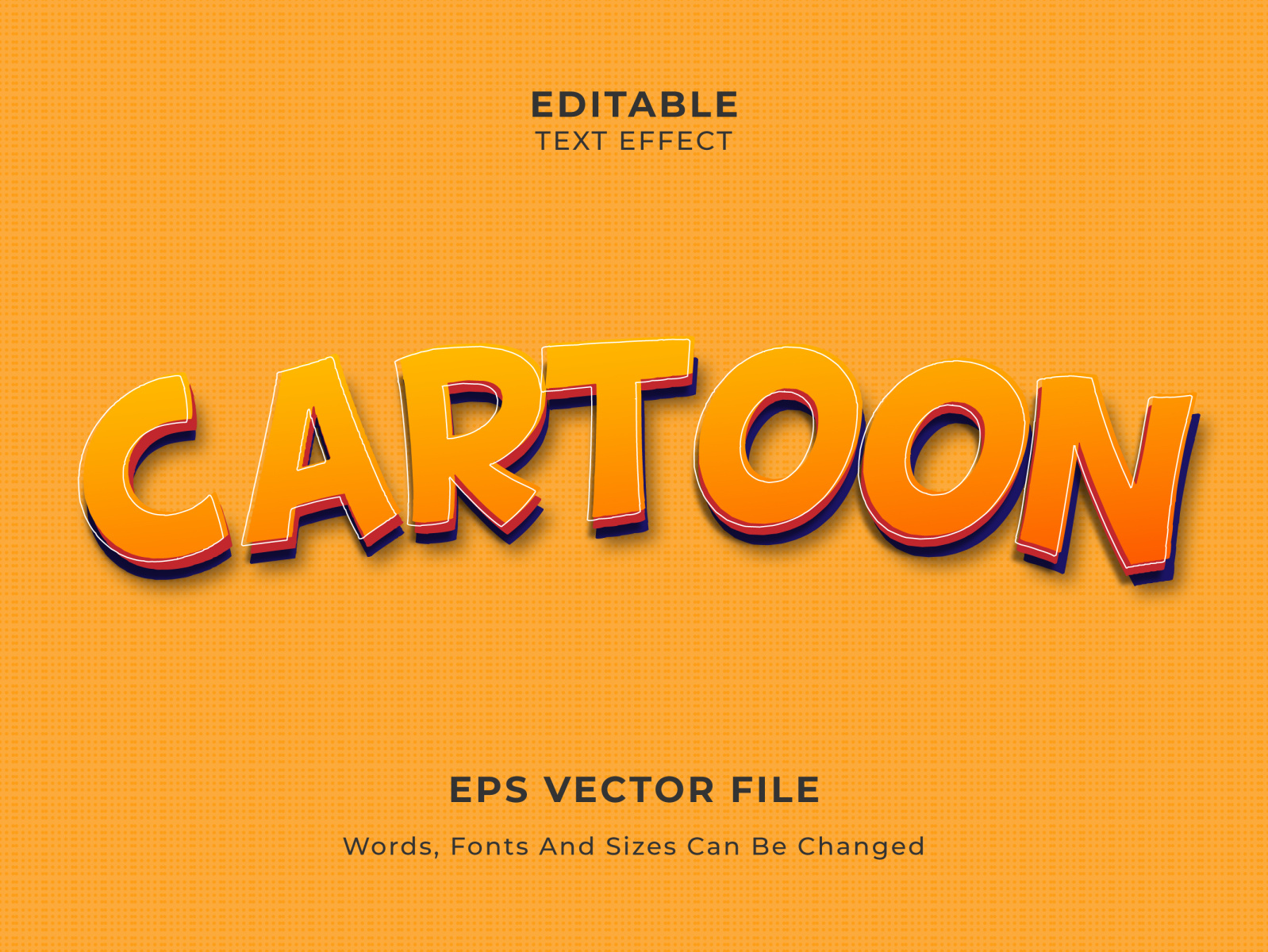 Cartoon Editable Text Effect by Graphic_library on Dribbble