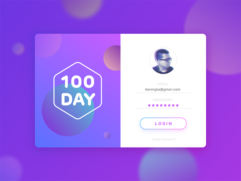 Log in - Daily UI by Wei. on Dribbble