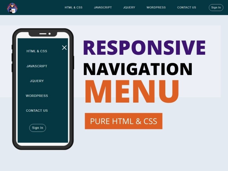 Navigation Menu in HTML & CSS by MultiWebPress on Dribbble