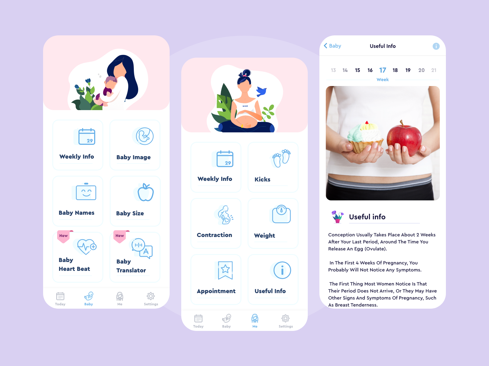 Pregnancy App Ui\Ux Design Works #2 by Mehmet Arısu on Dribbble
