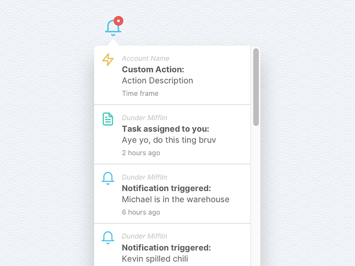 Notification List by Jd Uchima on Dribbble