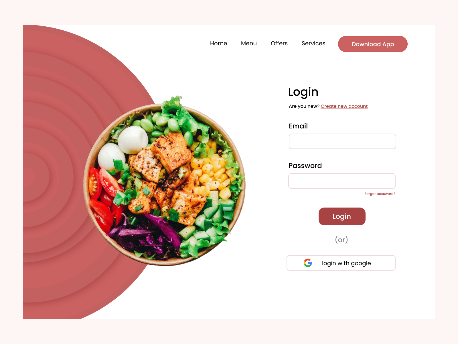 Login page by Harsha Ramesh on Dribbble