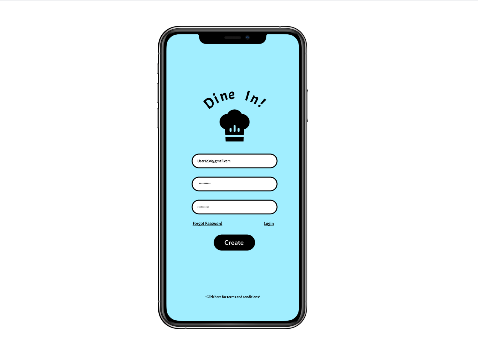 Dine-In "Login" by Zach on Dribbble