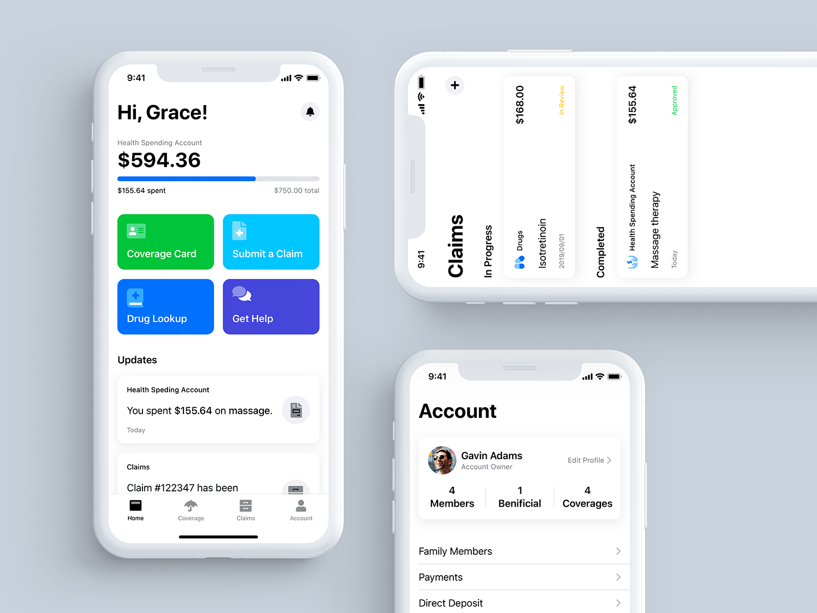 Health & Life Insurance Claim App by Dun Huang on Dribbble