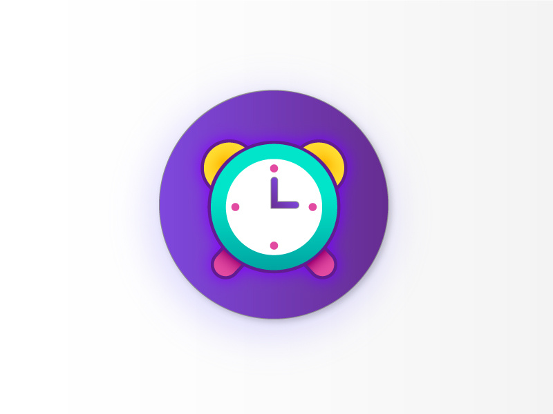 Icon for alarm clock app by Alena Dyachuk on Dribbble