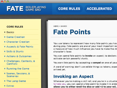 Fate Roleplaying Game SRD by Randy Oest on Dribbble