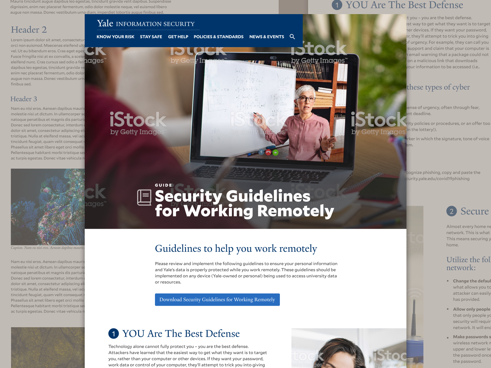Yale Information Security by Randy Oest for Four Kitchens on Dribbble