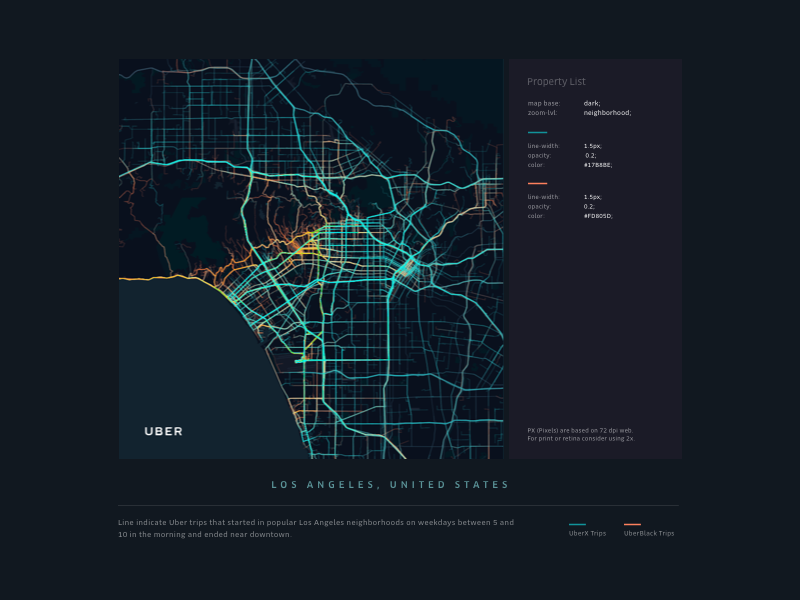 UBER Map Visualization by U_D for Uber on Dribbble