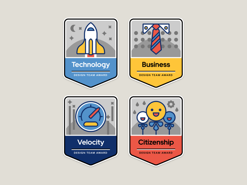 Team Award Badges by U_D for Uber on Dribbble