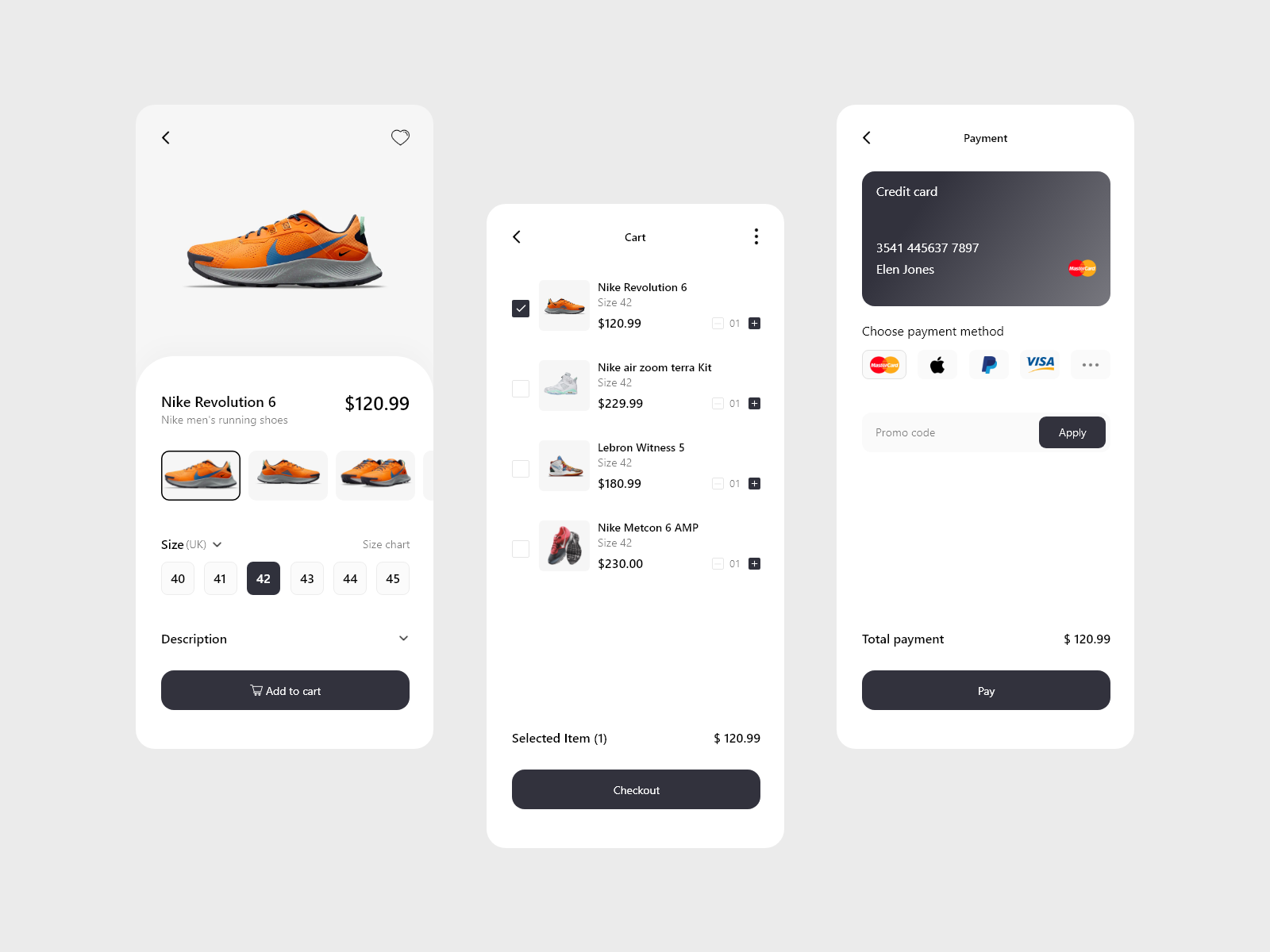 Shoe purchase app by sanchit shastri on Dribbble