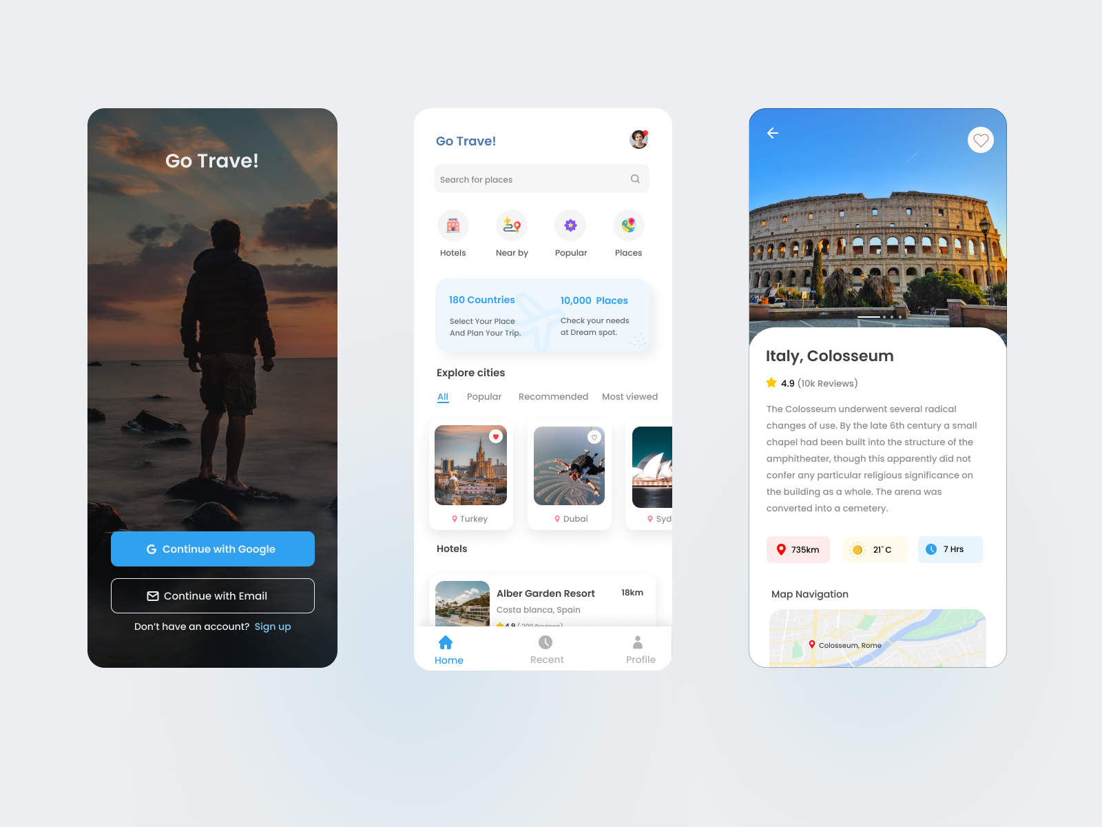 Travel App by Thammannagari Chayapathi on Dribbble