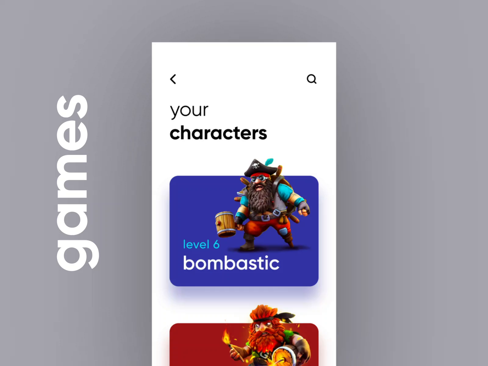 Game Characters UI by vijay verma on Dribbble
