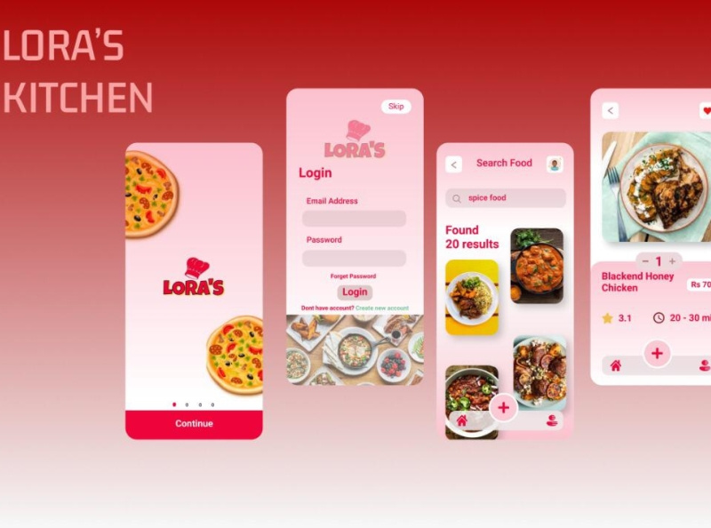 LORA'S KITCHEN Food App by Tharuka on Dribbble