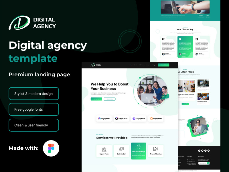 Digital Agency Website Template by Priyanka Kapadiya on Dribbble