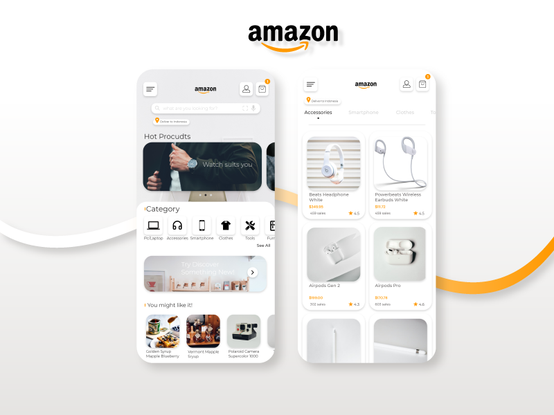 Amazon mobile app UI Design Challenge by Imam Hiday on Dribbble