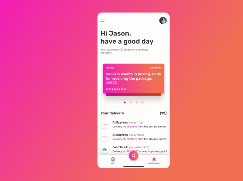 Daily UI Challenge 049: Notifications by Vanya Sharma on Dribbble
