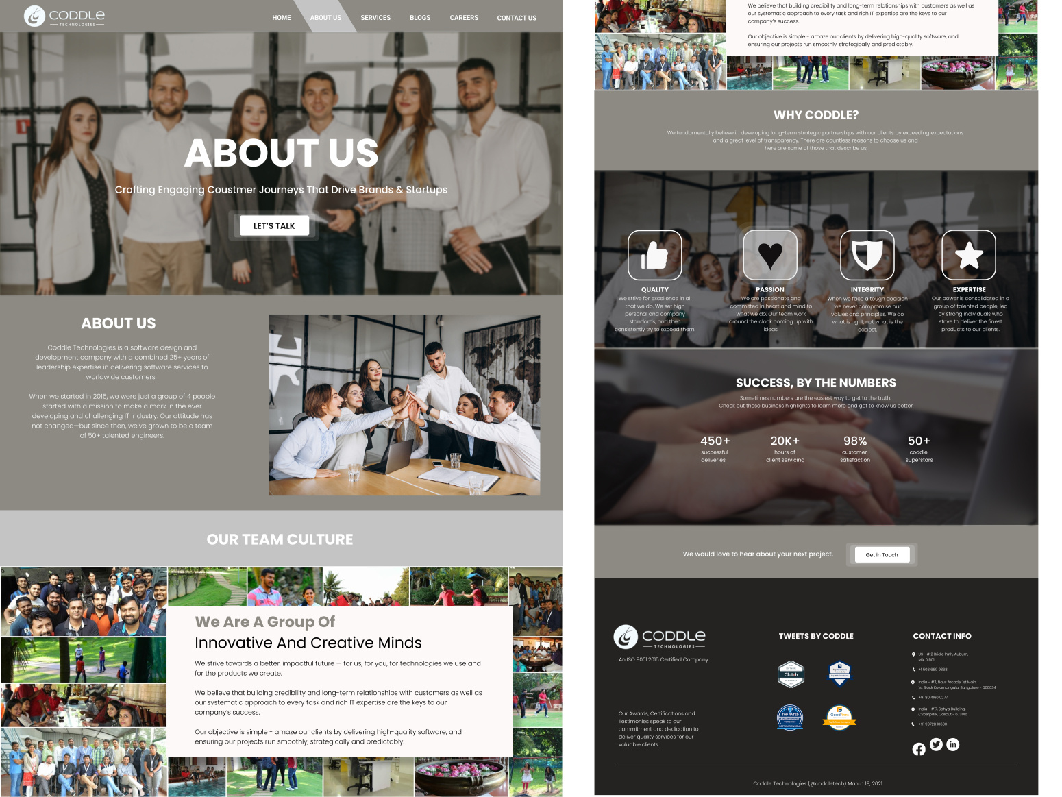 coddle website by jishnu on Dribbble