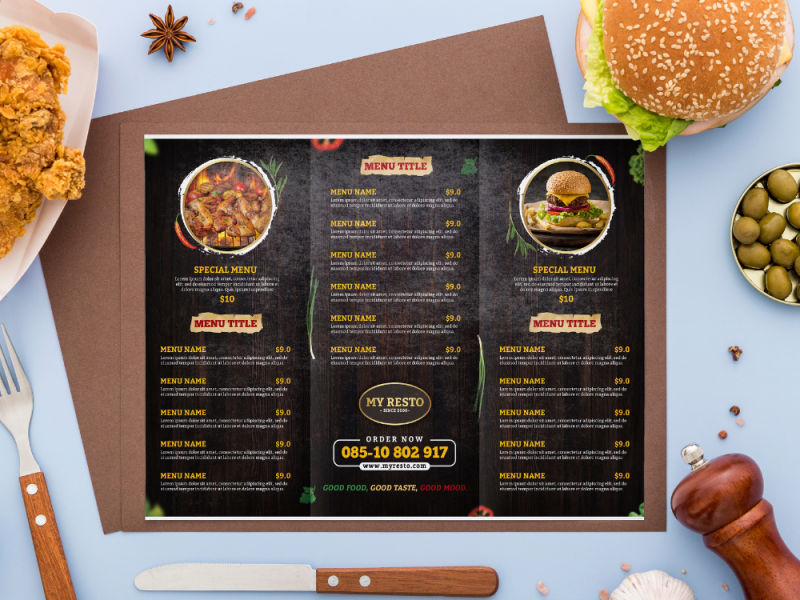Restaurant’s Menu Design by Raheem Jan on Dribbble