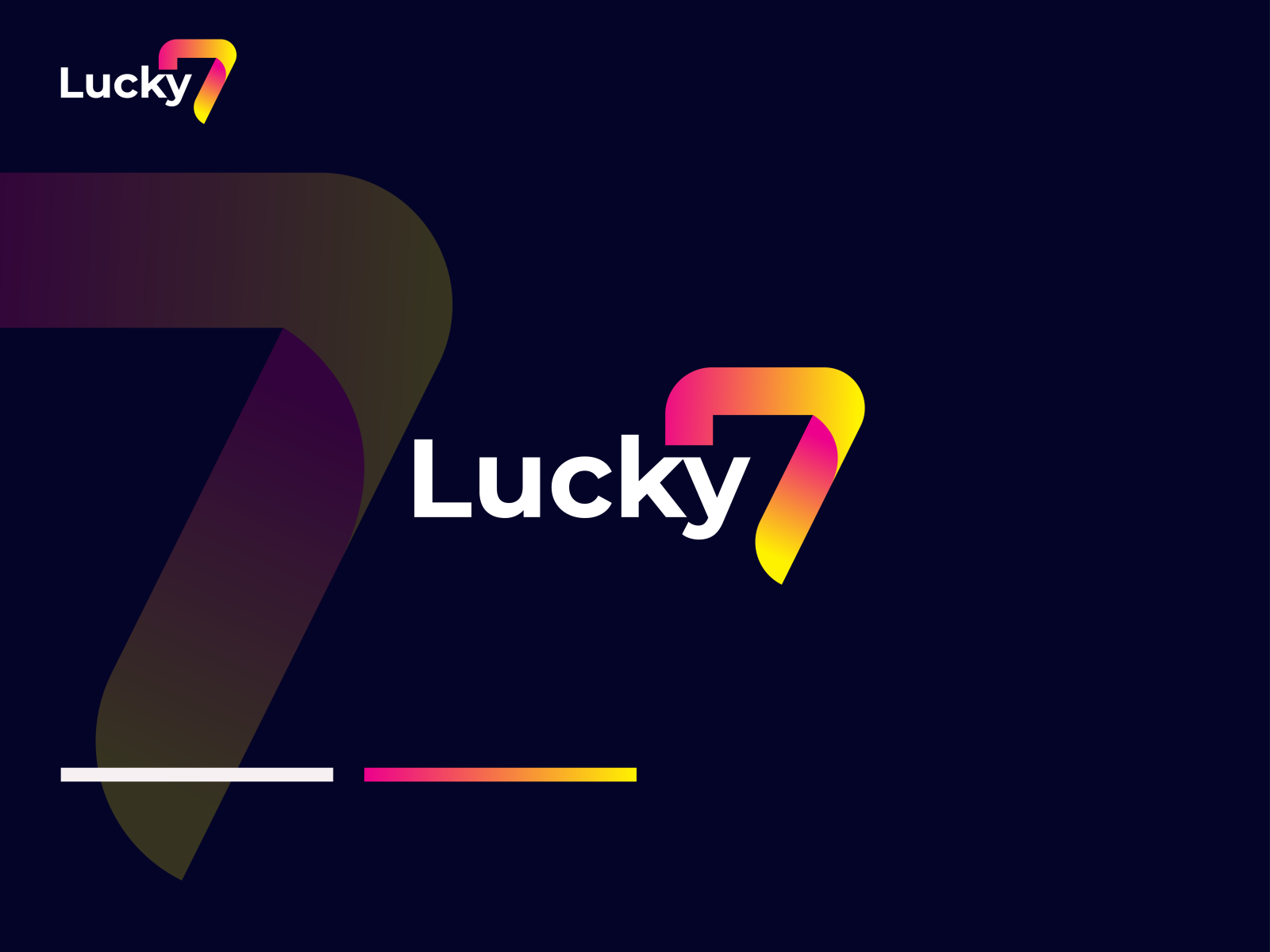 Lucky 7 Modern Logo Mark by Mahbub Brand| Logo and Brand Identity ...