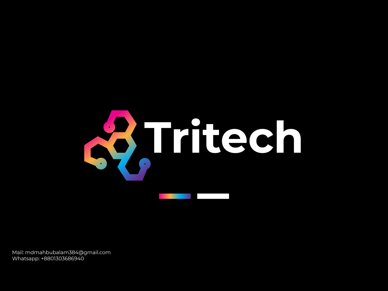 Tritech modern 3d logo mark by Mahbub Brand| Logo and Brand Identity Designer on Dribbble