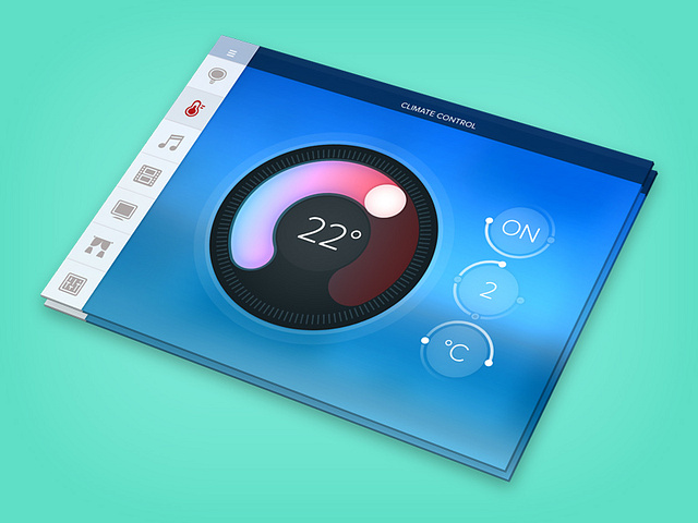 Climate Control for Home Automation App by Angela Salud Chua on Dribbble
