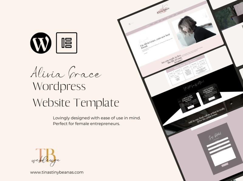 Alivia Grace Wordpress Template by Tina Henson - Contact: hello ...