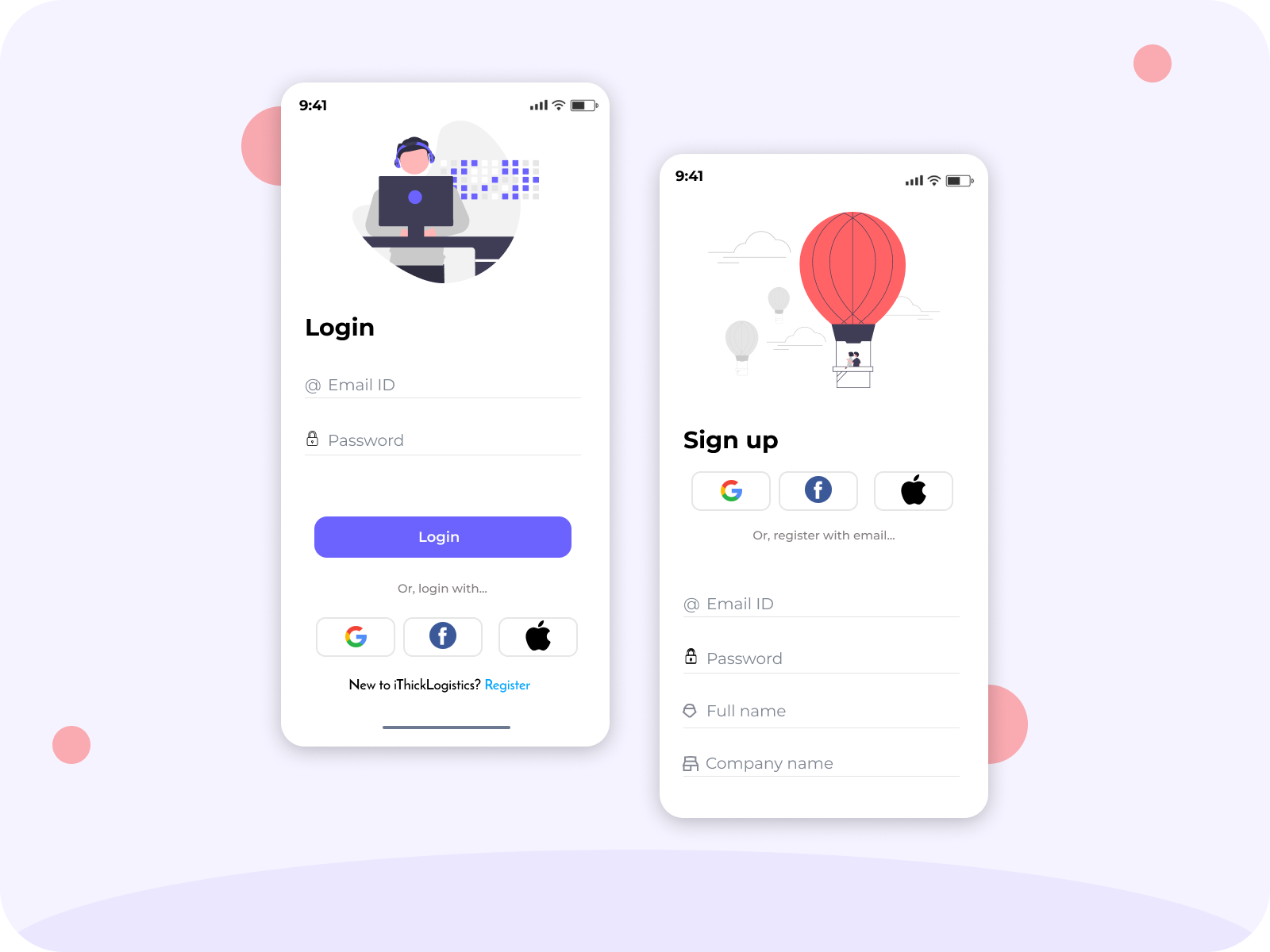 UI Login Page by Ammar Abdurrahman on Dribbble