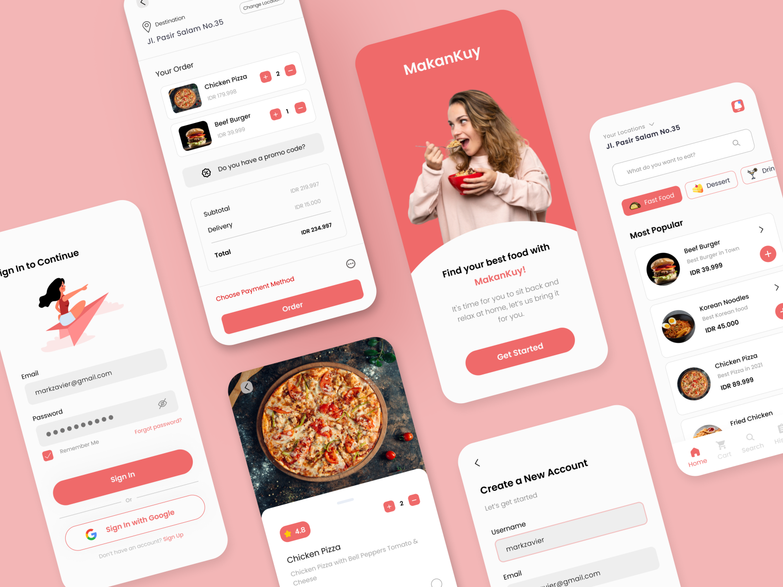 Food App Design - MakanKuy by Ghina Shofa on Dribbble